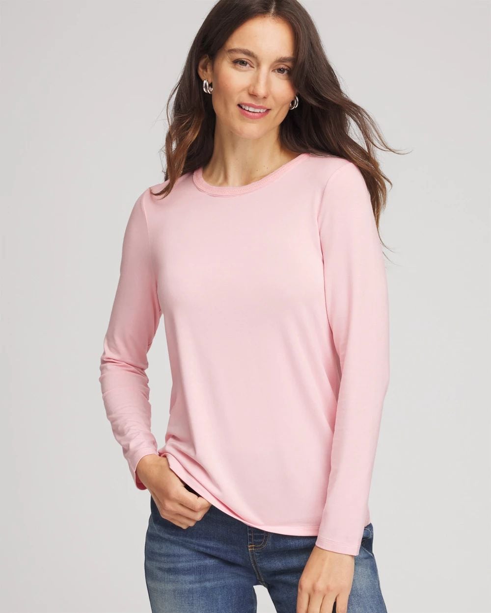 Mesh-Trim Touch of Cool™ Layering Tee | Chico's